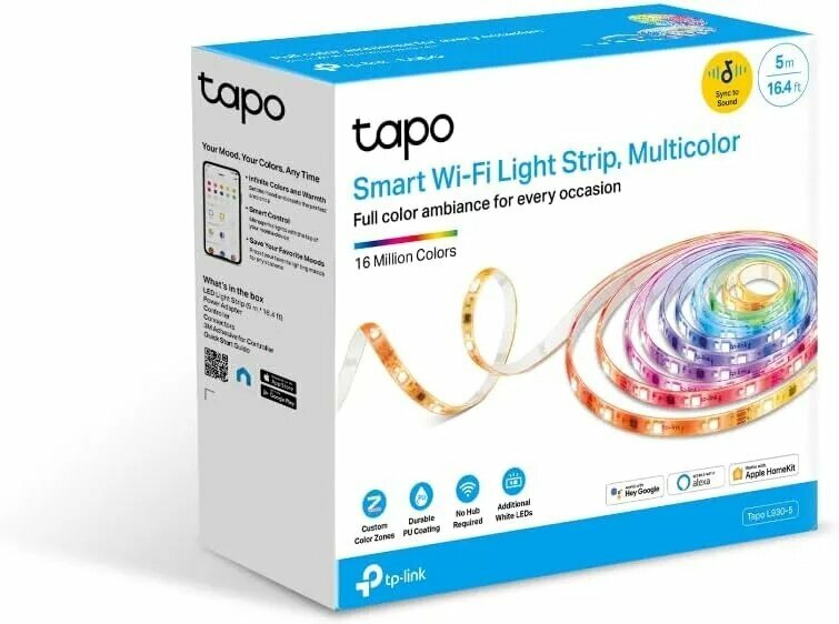 TP-Link Tapo L930-5 Умная световая полоса Wi-Fi, многоцветная - 5 метров