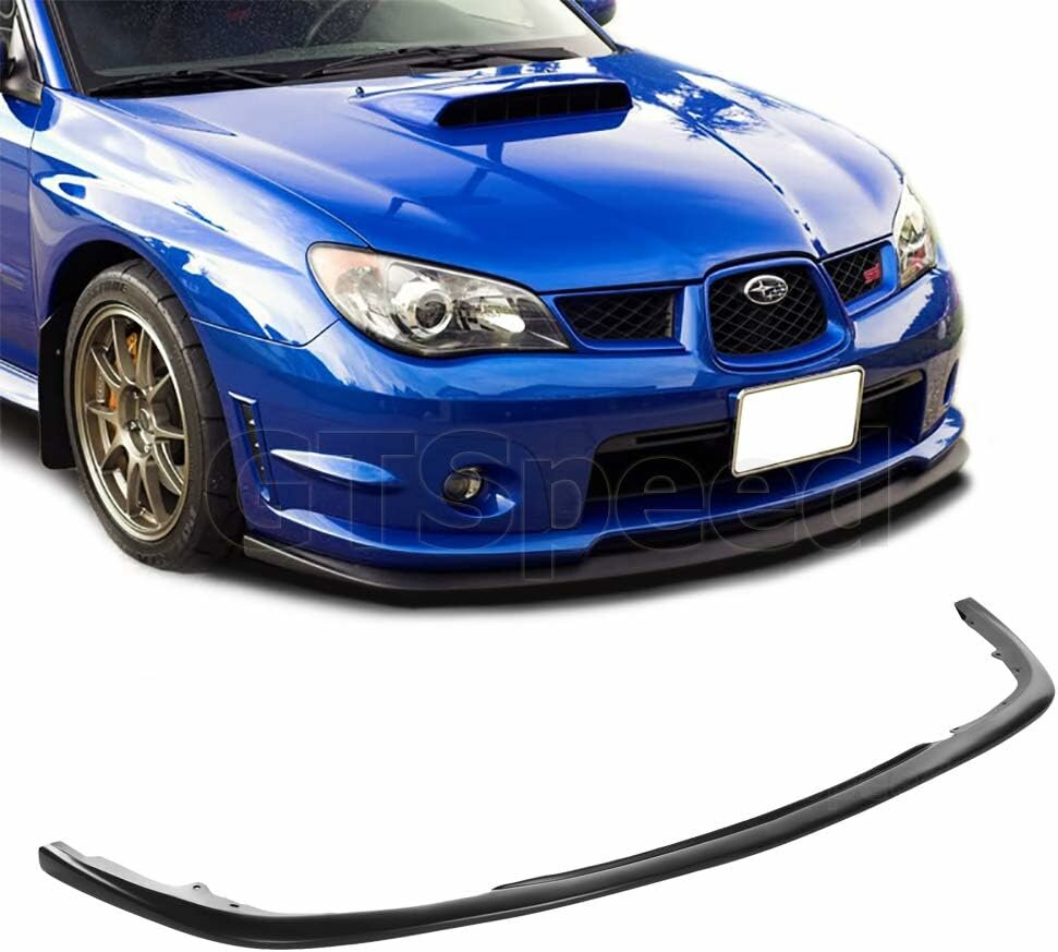 Сплиттер-губа переднего бампера для Subaru Impreza WRX STI 2005–2006 (9 поколение), ABS пластик, тюнинг-накладка