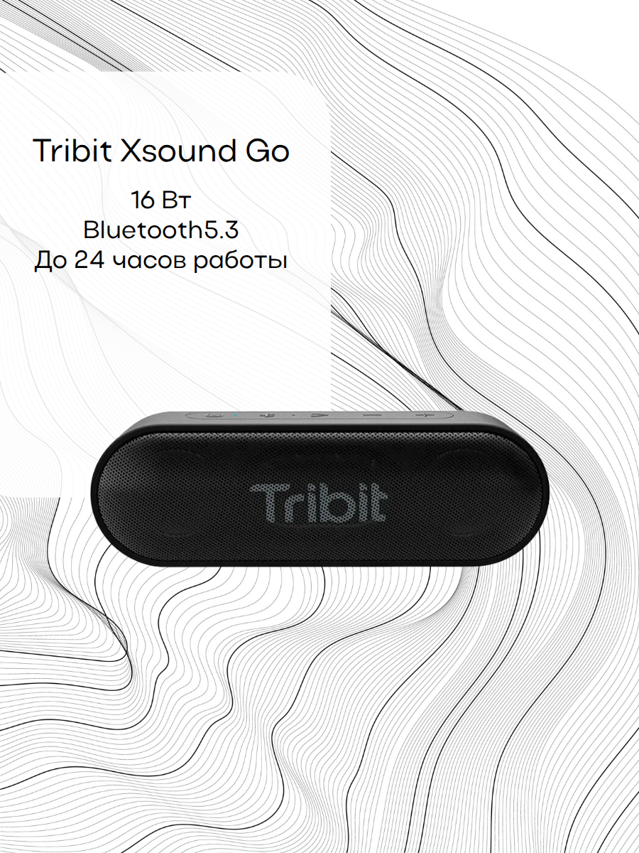 Портативная колонка Tribit Xsound Go, 16 Вт, Bluetooth5.3, черный