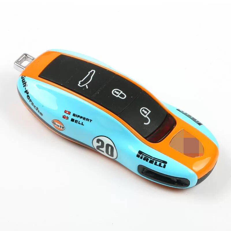 Старая версия гulf дизайн чехла для ключа от Porsche Panamera Cayenne Macan