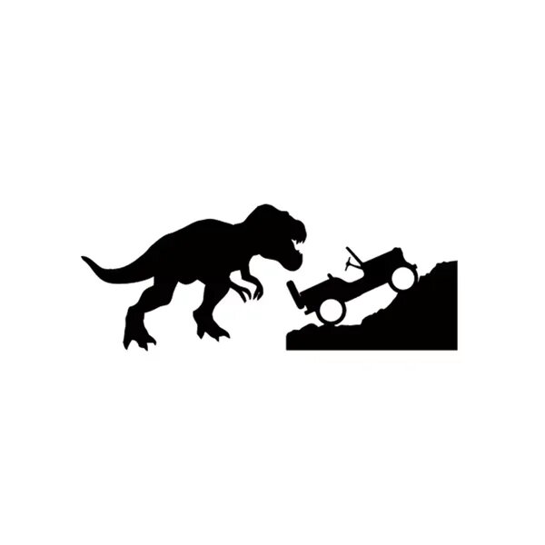 Наклейка на авто T-rex, Black-QT295-A