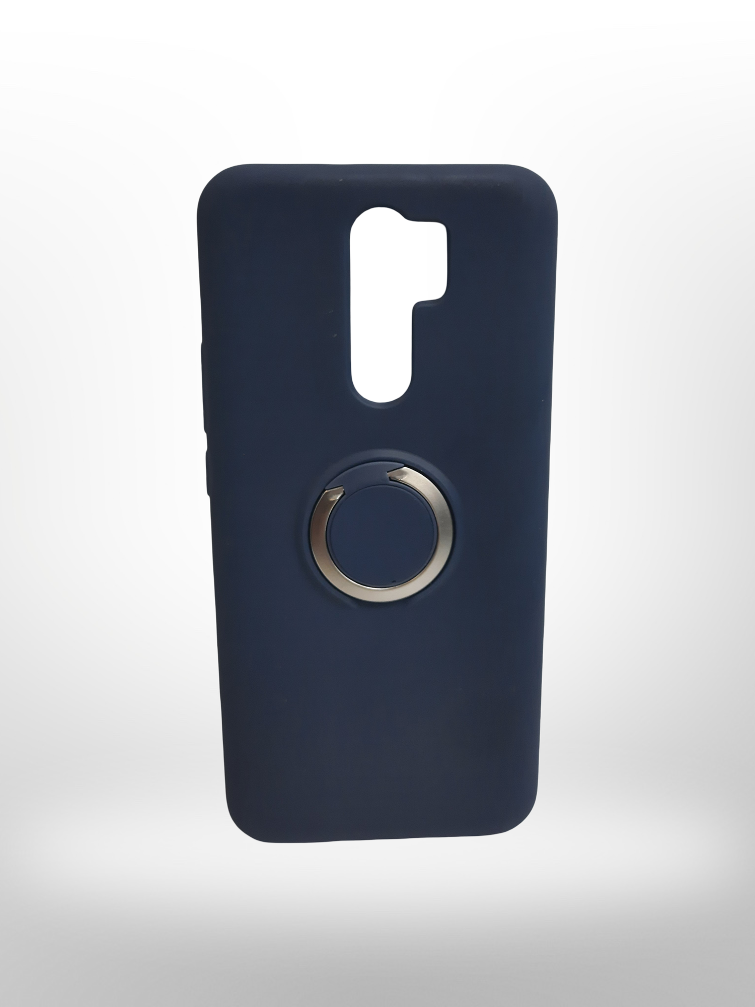 Защитный чехол - бампер для телефона Redmi 9, с держателем-кольцо, синий цвет