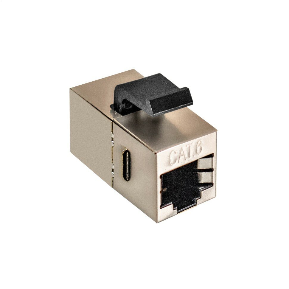 Модуль проходной ExeGate CP45-KJ-SH-C5e/6 (RJ45-RJ45 формата Keystone Jack, Кат.5e/6, экранированный) (EX297347RUS)