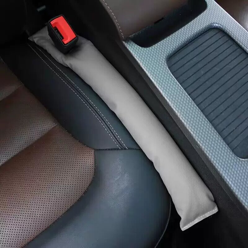Уплотнительная лента для зазоров сидений Honda Civic, Fit, CR-V, Accord, HR-V, Vezel - Серая, Премиум кожа, Одна штука