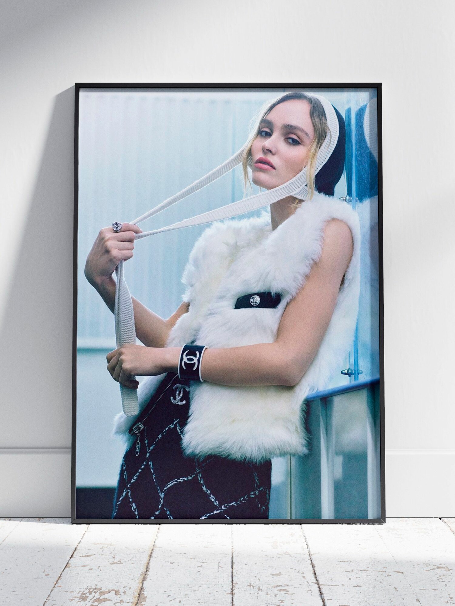 Плакат на стену для интерьера Лили Роуз Депп (Lily Rose Depp 28) - Постер по модели, бренду и моде формата A4 (21x30 см)