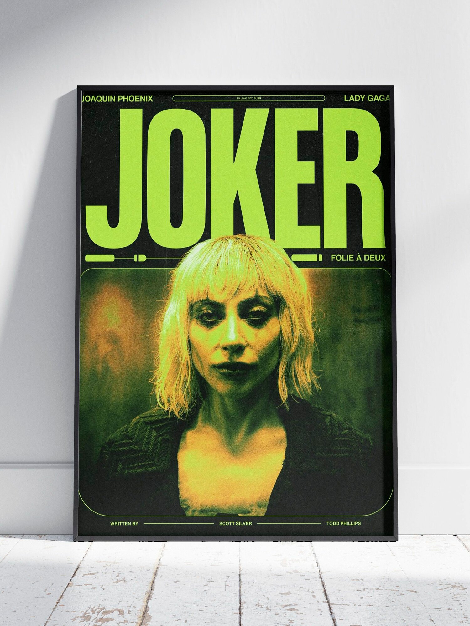 Плакат на стену для интерьера Joker 2019 (Джокер - безумие на двоих 2) - Постер по фильму и кино формата A4 (21x30 см)