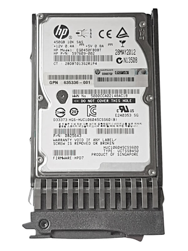 Жесткий диск HP EG0450FBDBT 450Gb SAS 2,5" HDD