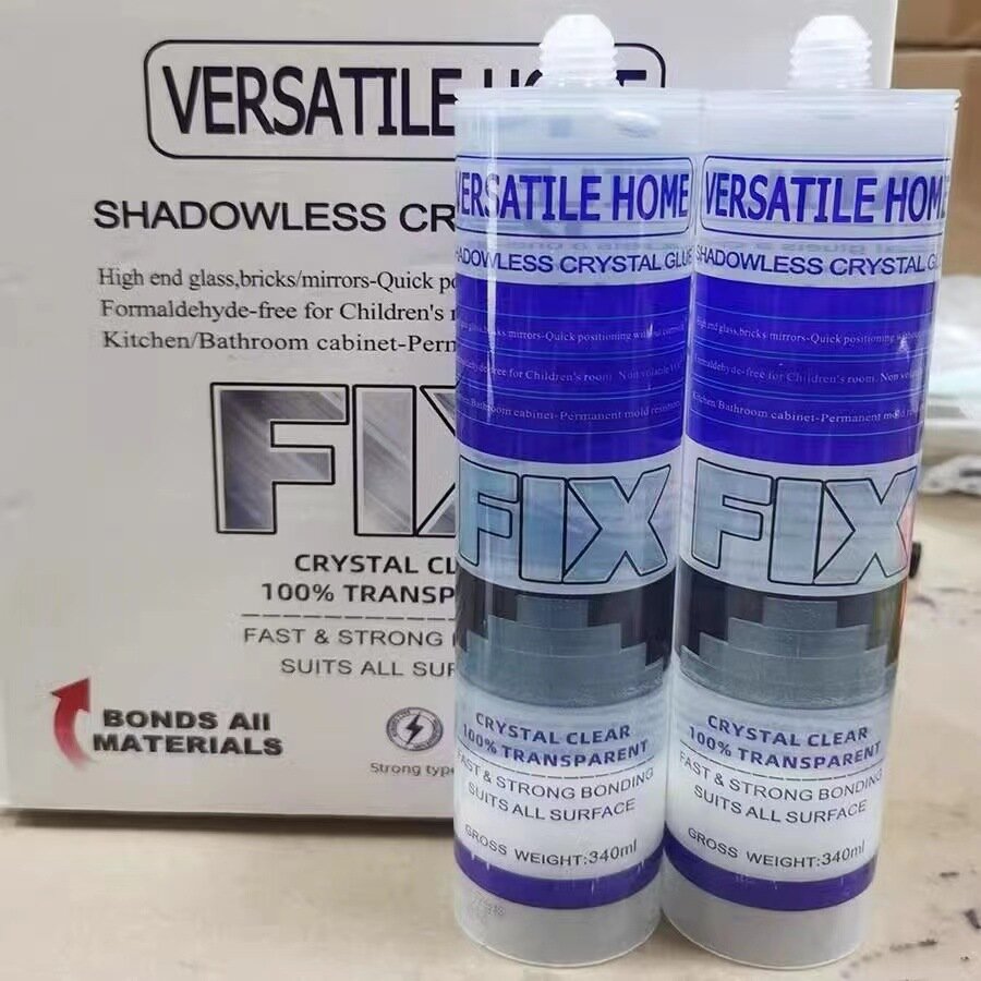 Специальный клей для кристаллической стеклянной плитки, прозрачный бесцветный клей, экологически чистый, водонепроницаемый, устойчивый к плесени, влагостойкий, с сильной адгезией для ванных комнат.