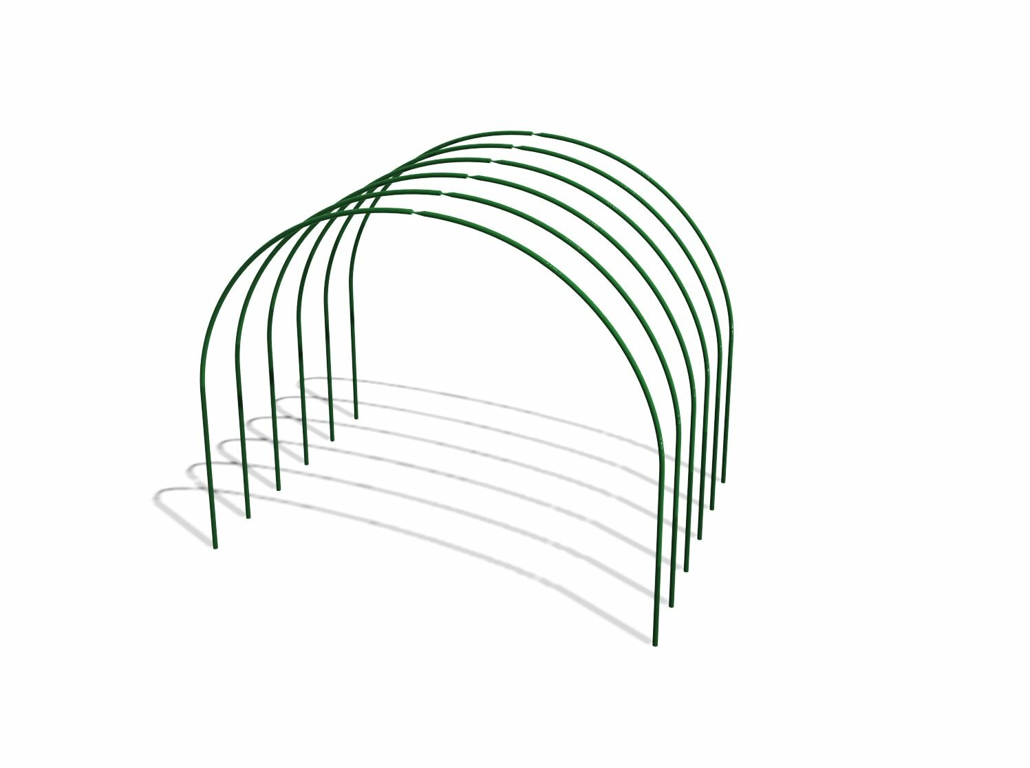 Дуги для парника 2м 6 шт, 750 мм х 900 мм, металлические ПВХ покрытие, каркас для грядок 0.75*0.90 м