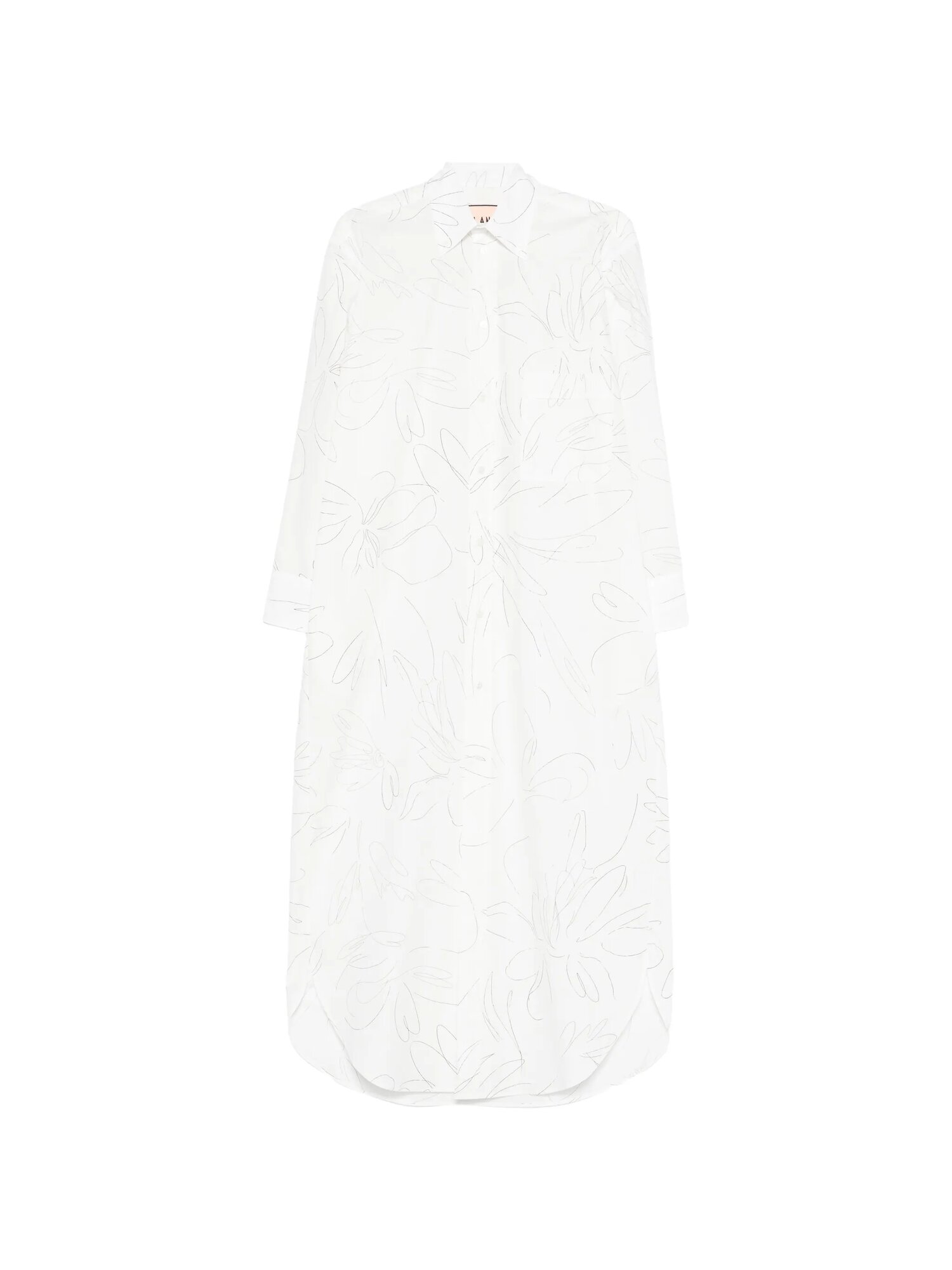 Платье Floral-pattern shirt midi dress
