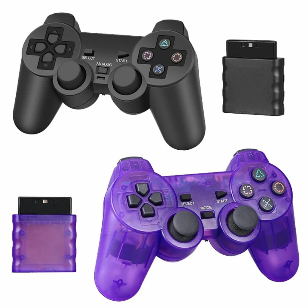 Беспроводной геймпад для Sony PS2 контроллер консоли Playstation 2 джойстик 24G с двойной вибрацией USB ПК и игр