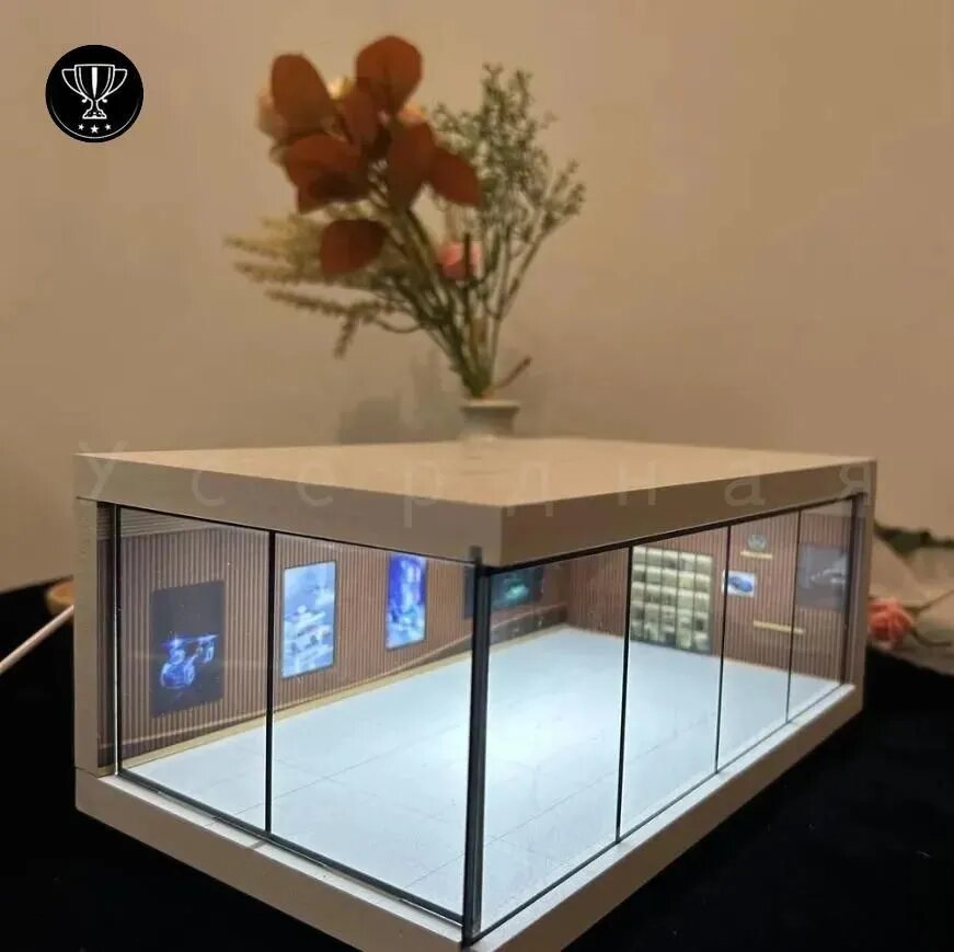 GM Витрина для парковки в масштабе 1/64, 26,5x10,5x15см, коричневая, для коллекционных машинок