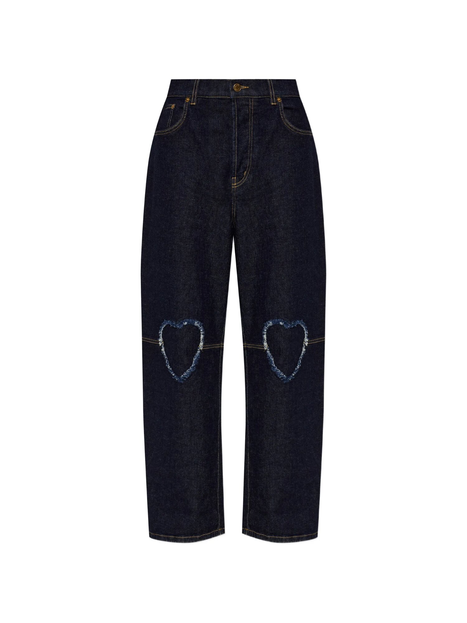 Джинсы Heart-cut-out frayed jeans 