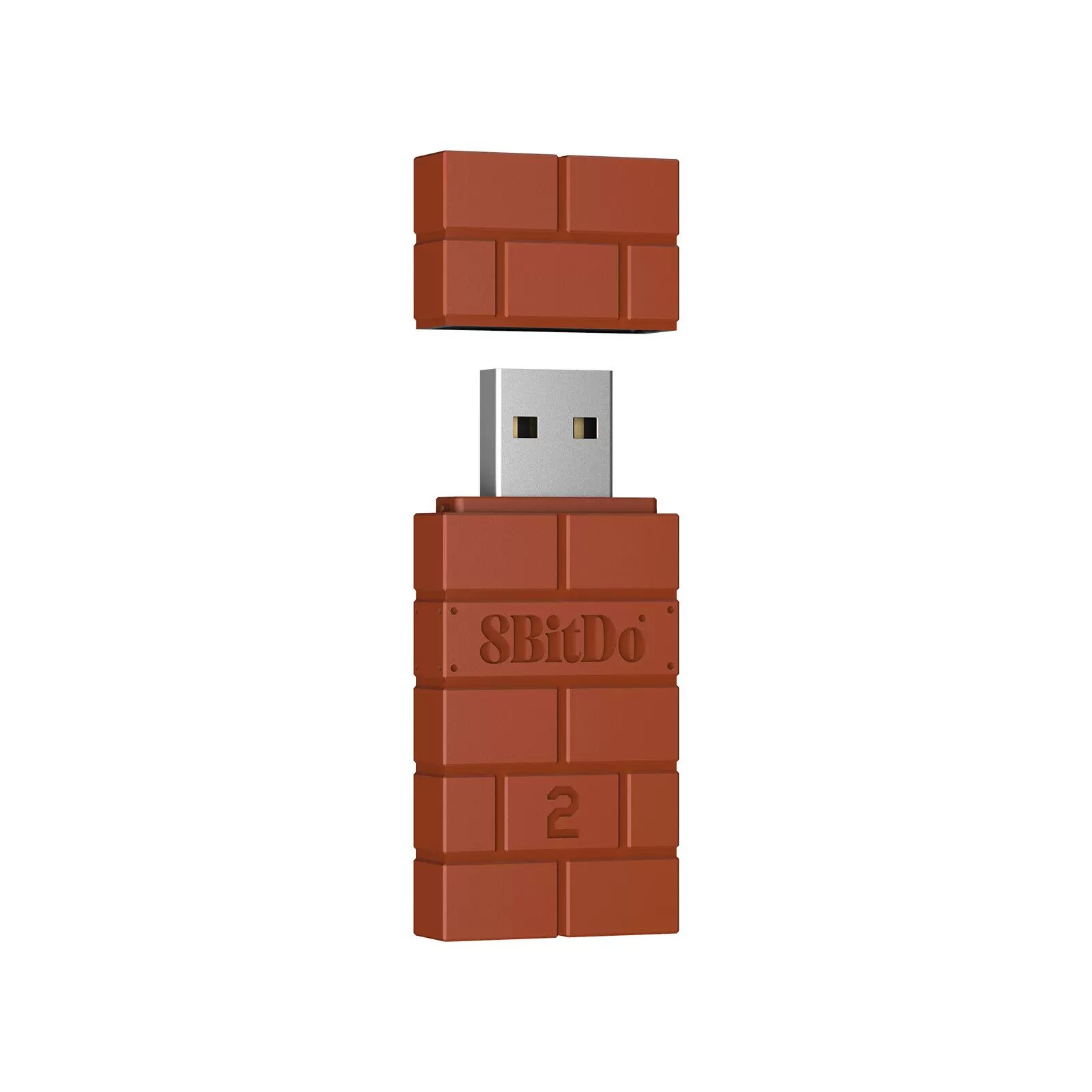 8BitDo Беспроводной Bluetooth USB-приемник для PS4/5/NS Pro Wii контроллеров - Кирпичный 2-е поколение