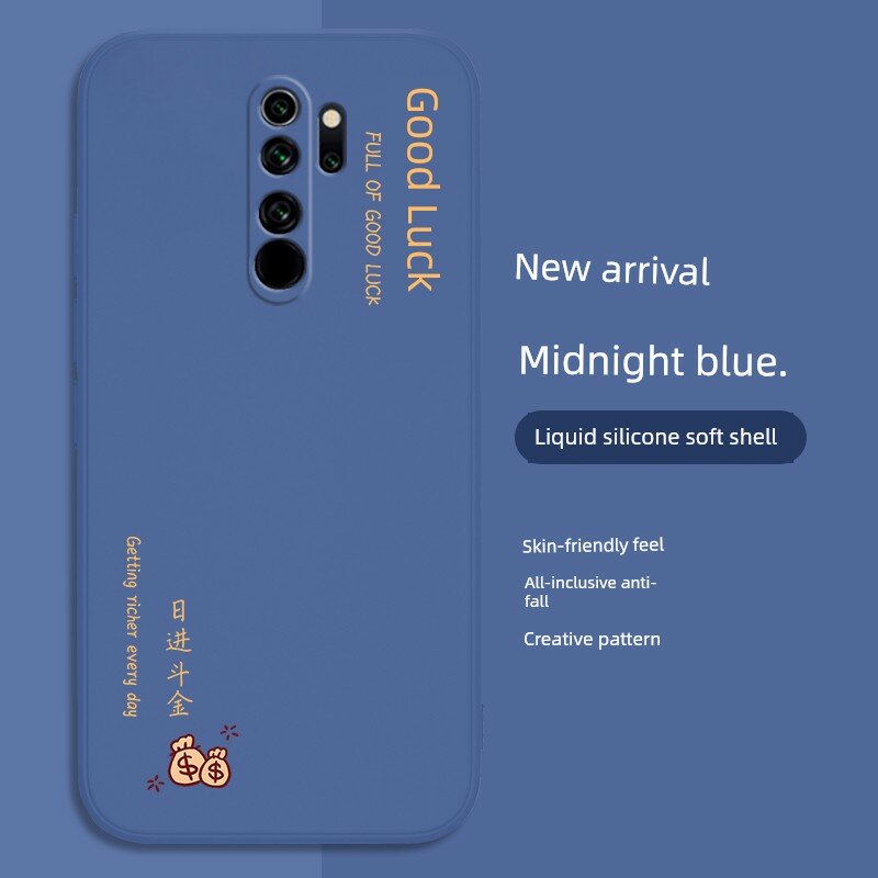 Силиконовый чехол для Redmi Note 8 Pro, цвет Полуночный синий, ударопрочный, прочный, для смартфона Xiaomi