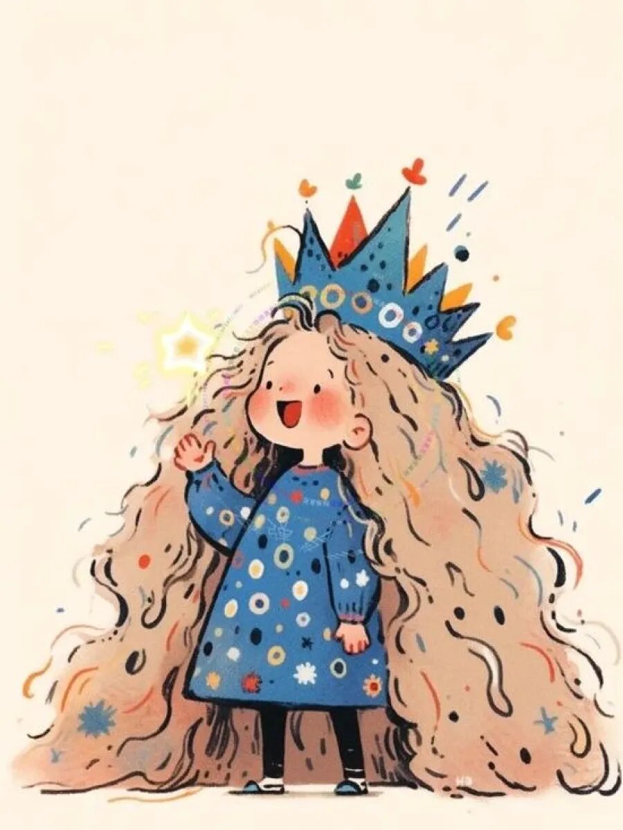 Картина по номерам на холсте Девочка Принцесса 40*50 см