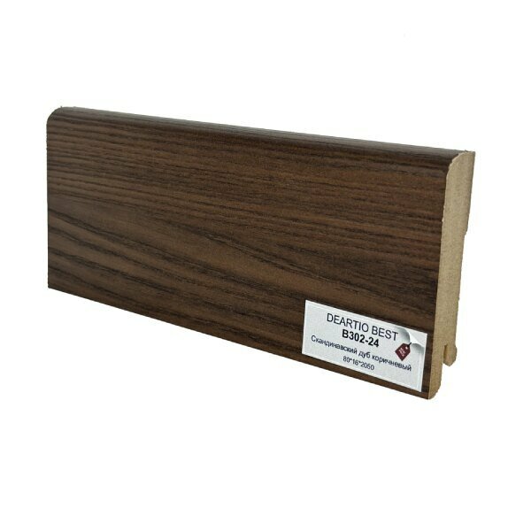Плинтус Deartio Best Скандинавский дуб коричневый B302-24, 1 шт.
