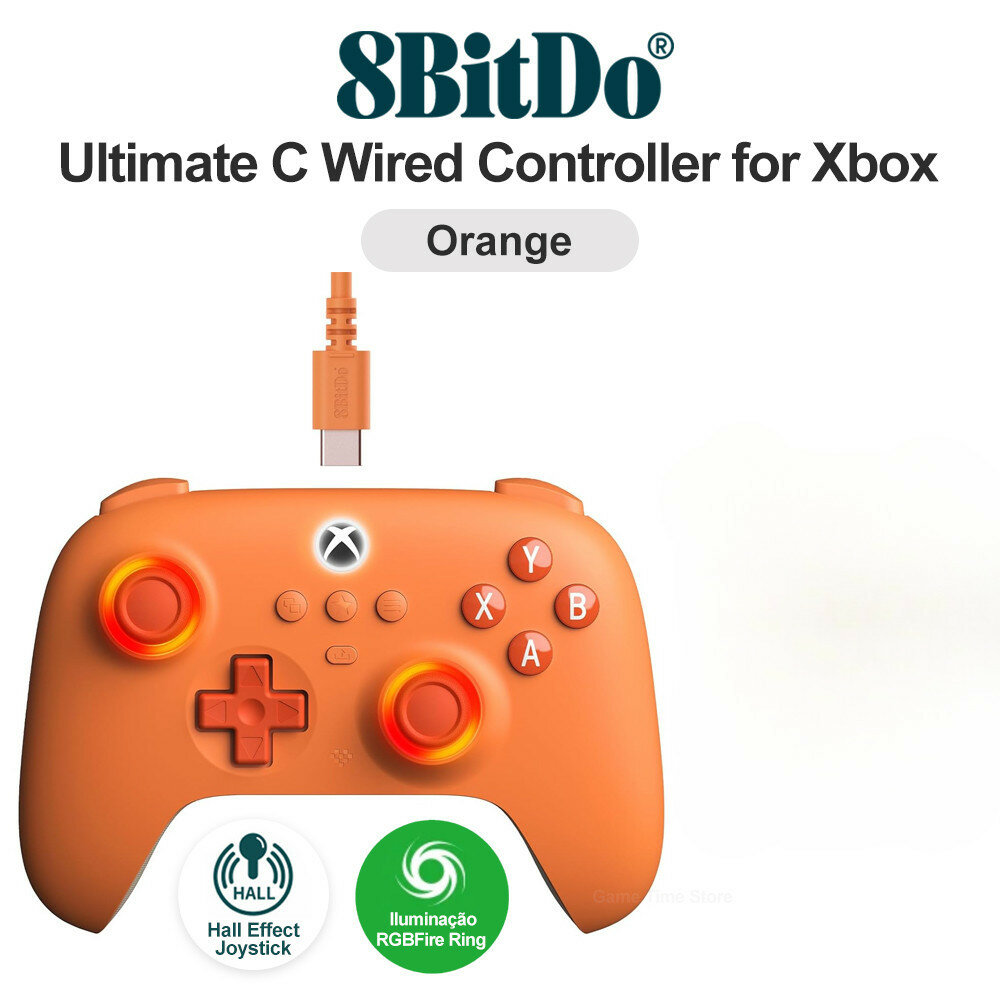 8BitDo Ultimate C Xbox проводный игровый контроллер для серии S X One PC Windows 10 11 проводные холл-эффект