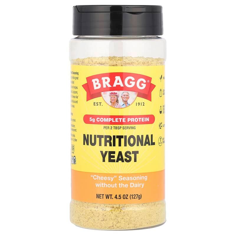 Пищевые дрожжи Bragg Сырные, банка, 127г, без сахара и глютена