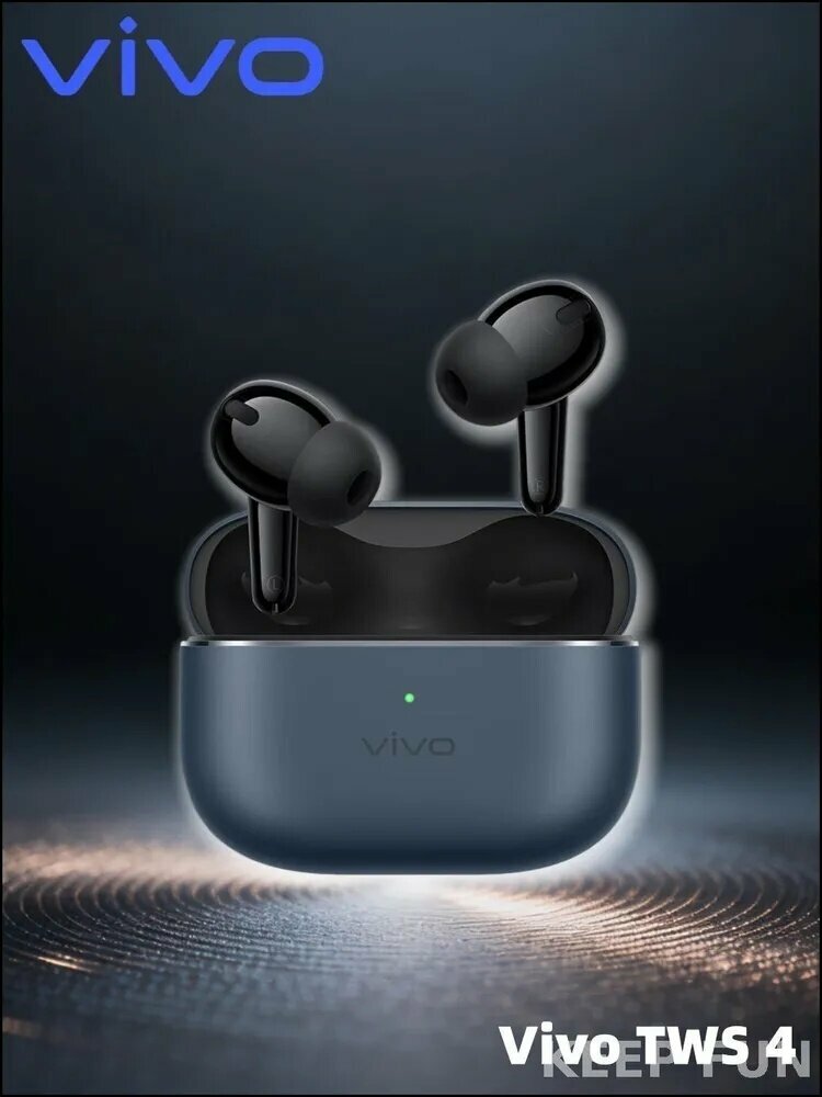 Vivo Наушники беспроводные с микрофоном Vivo TWS 4, Bluetooth, USB Type-C, темно-синий, белый