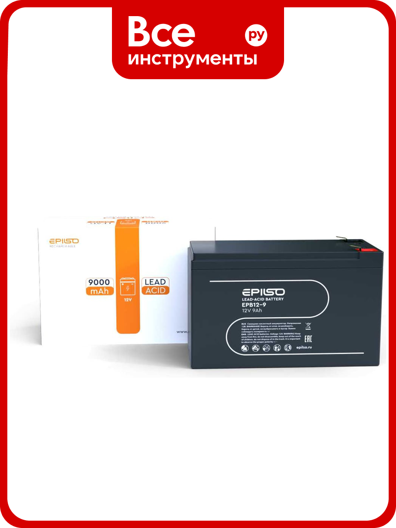 Свинцово-кислотный аккумулятор 12V 12Ah Epilso EPB12-12 AGM, компактный и легкий, для надежного питания ваших устройств