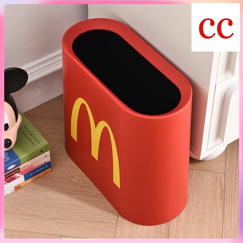 Мусорное ведро mcdonalds home, 10 литров, овальное, красное, пластик