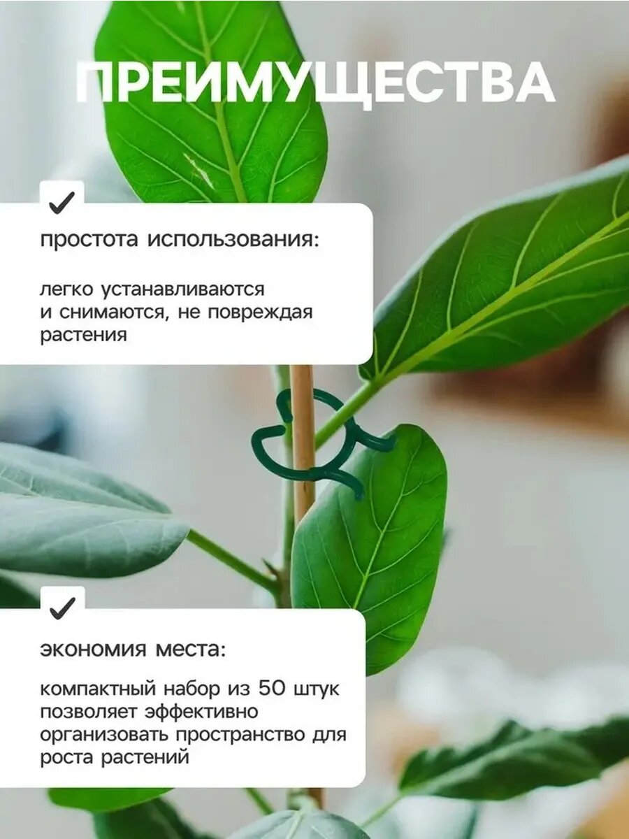 Набор креплений для растений — 50 шт.