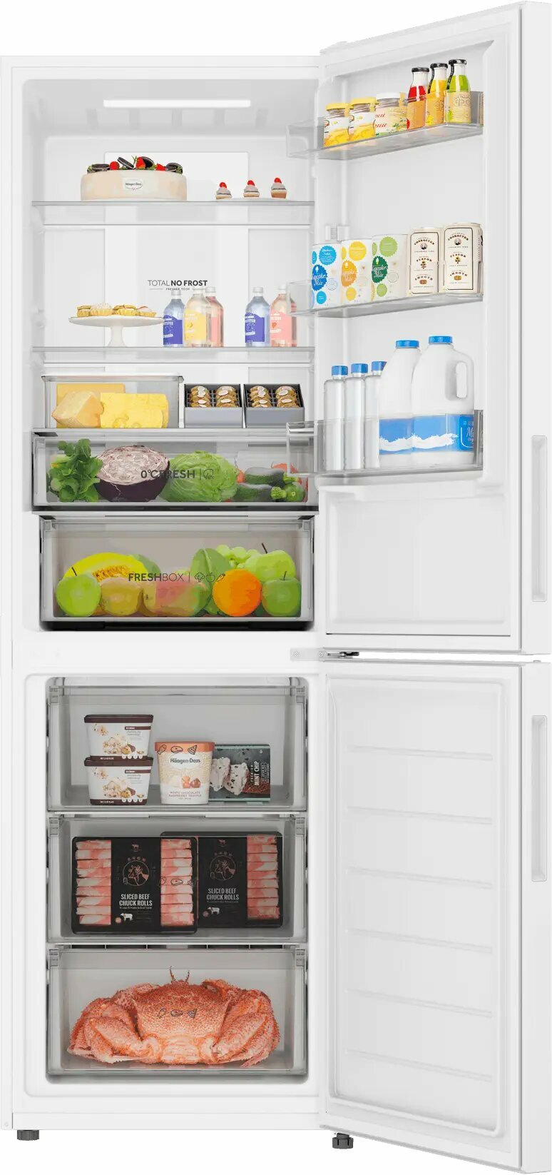 Холодильник Haier CEF530CWRG No Frost, система разморозки, 185x59.5x60 см