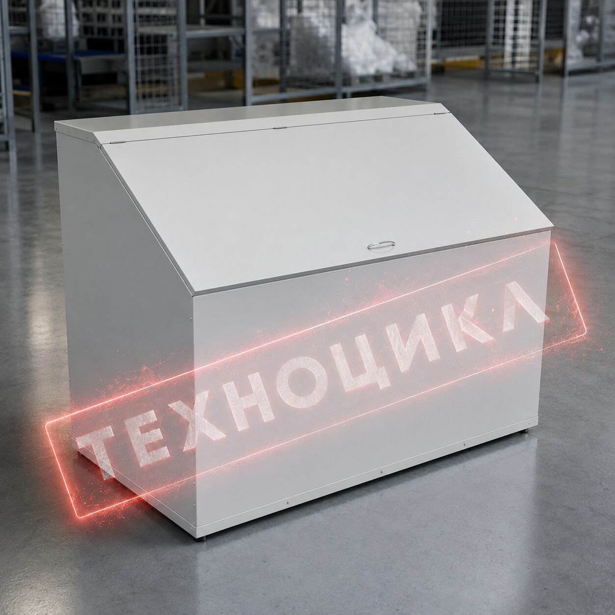 Ларь для белья ЛБ-2 1000х500х650-800 мм, ларь-контейнер для белья, металл, техноцикл