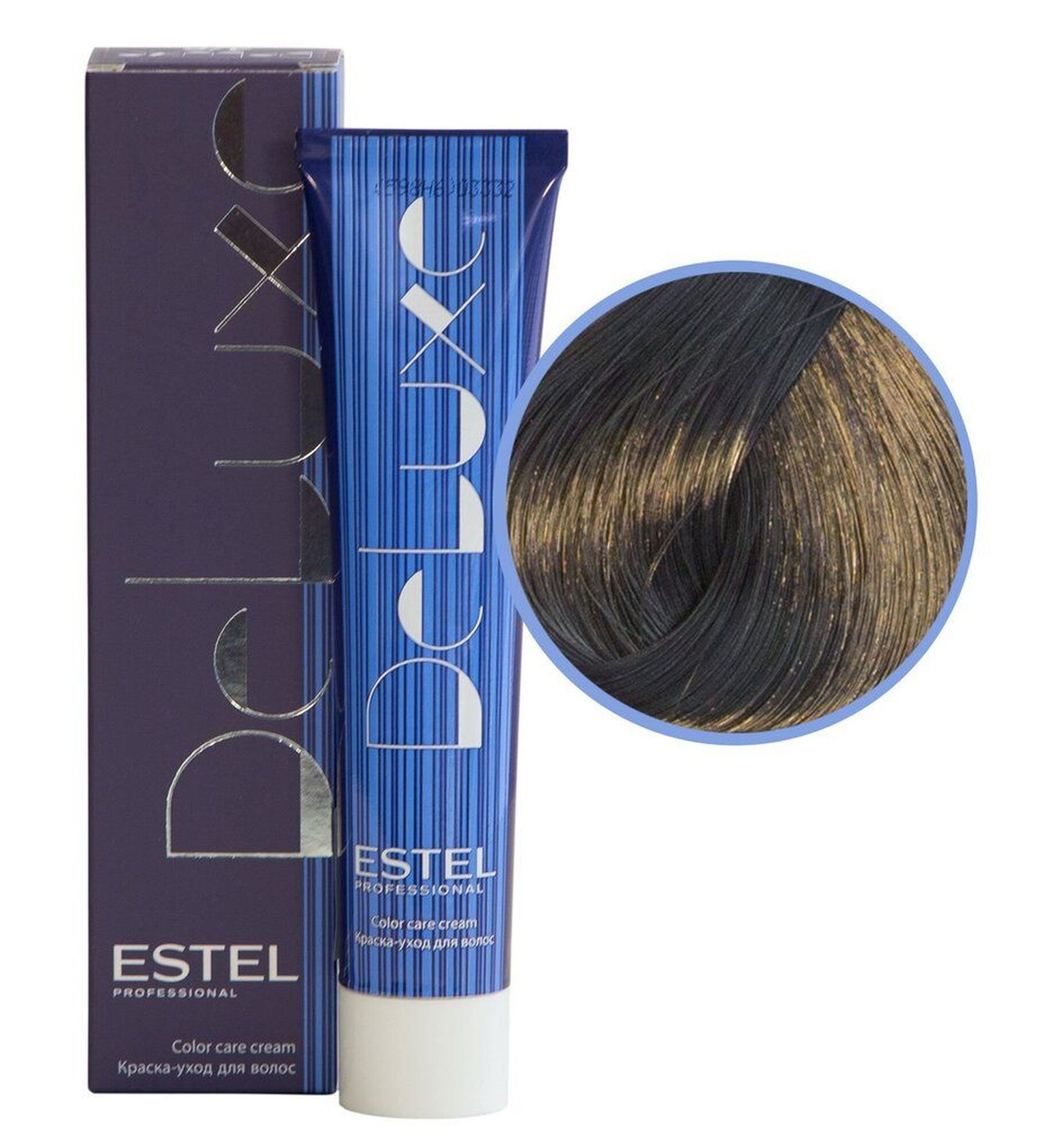 Estel Professional Краска-уход DeLuxe 6/1 темно-русый пепельный Эстель делюкс