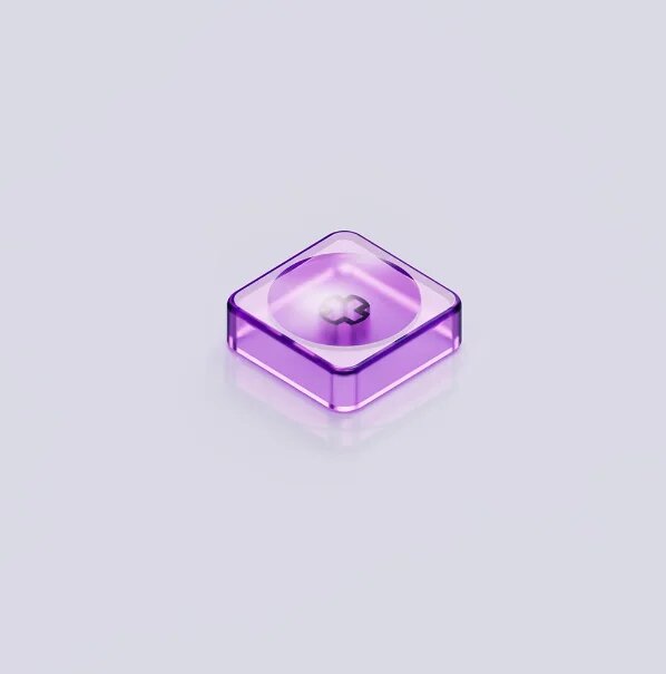 Прозрачные колпачки для клавиш Purple 1U