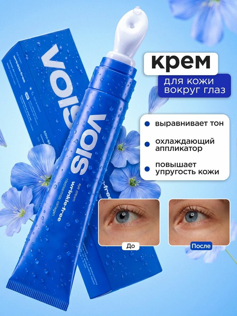 VOIS Крем для глаз с коллагеном и ниацинамидом, крем для кожи вокруг глаз, 20 мл