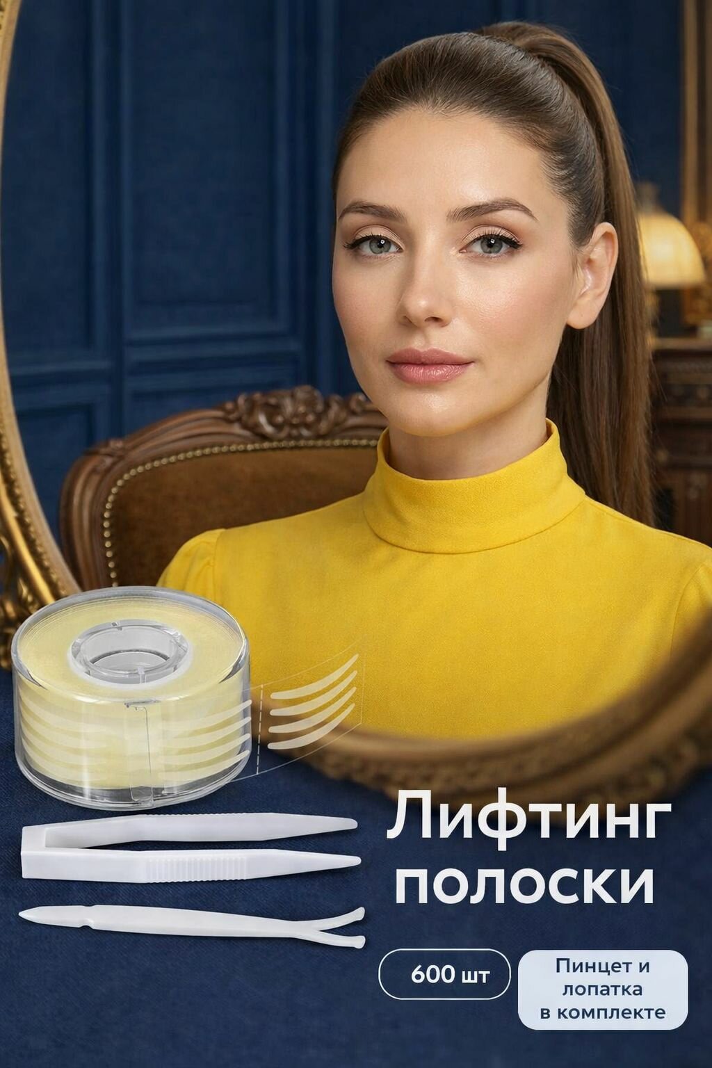 Лифтинг полоски для век, наклейки невидимые для коррекции верхнего нависшего века (600шт)