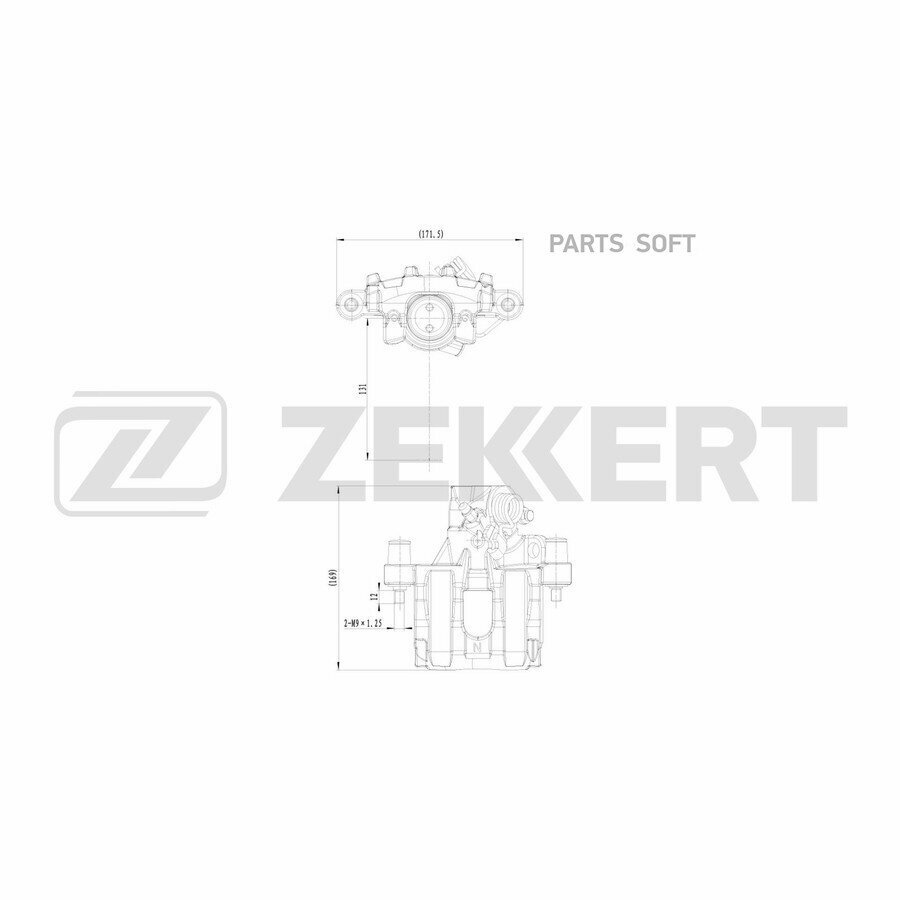 ZEKKERT BS-8317 Тормозной суппорт задний правый Ford Focus II 04- C-Max 13- Mazda 3 I II 03- 5 I II 05- Volvo