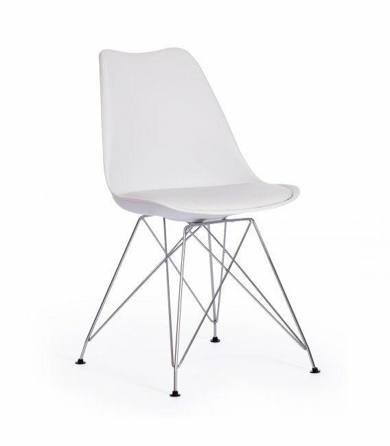 Стул Тулип Айрон Чаир/Tulip Iron Chair (мод. EC-123)/1 шт. в упаковке металл/пластик, 54,5*48*83,5см, white (белый)