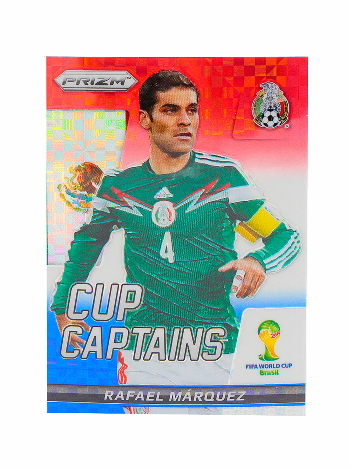 Коллекционная карточка Panini Prizm FIFA World Cup 2014: #24 Rafael Marquez - Cup Capitains Red White Blue Prizm