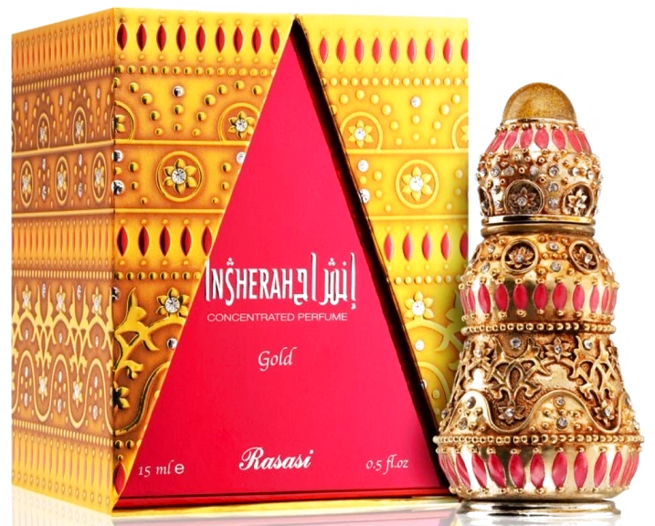 Rasasi Insherah Gold / Иншера Золото - масляный парфюм для женщин 15 мл