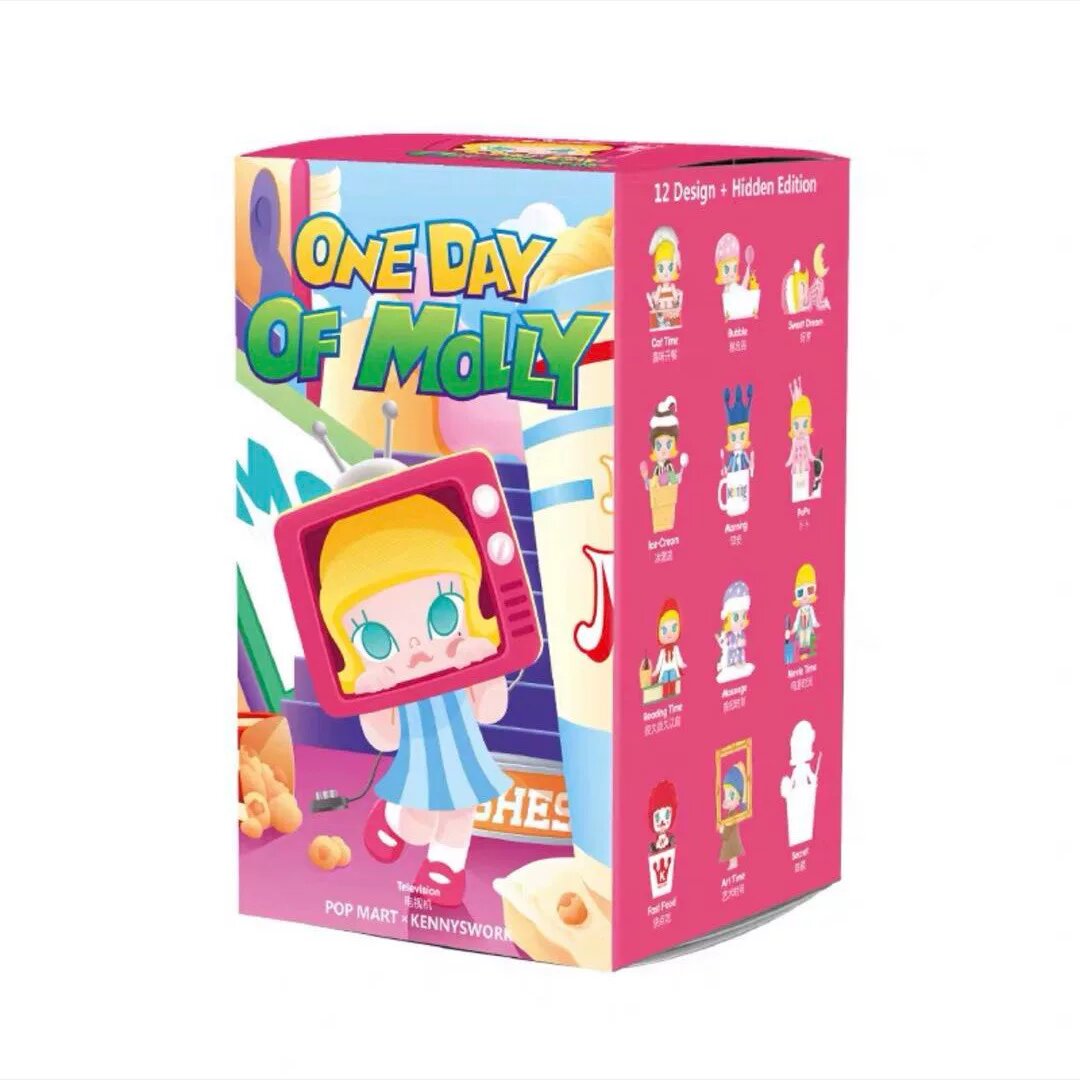 Одиночная фигурка-блюдо с коллекцией POP MART MOLLY, случайный персонаж, 10 см, нераспечатанная коробка