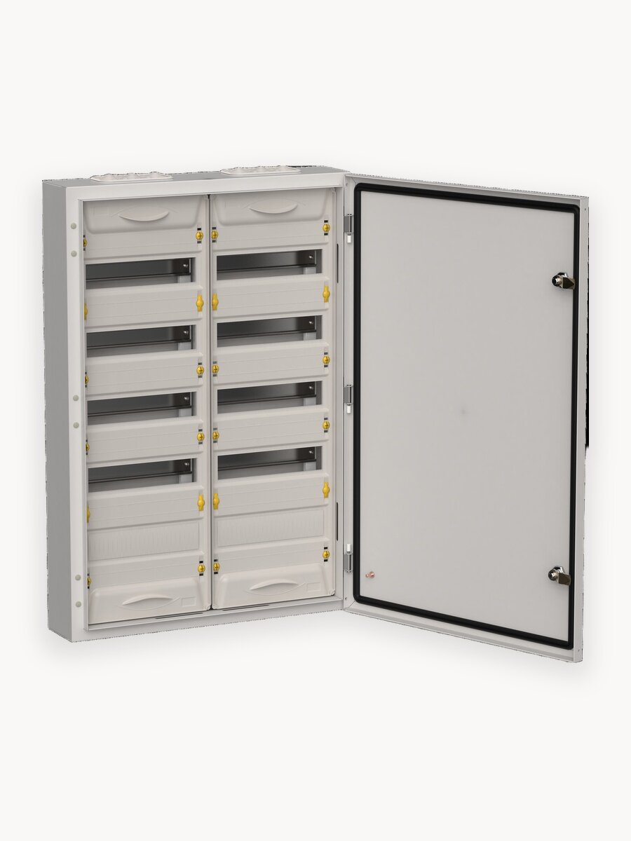 Щит распределительный IEK TITAN 5 ЩРн-120, металлический, 835x570x140мм, IP54, 125А, серый, навесной