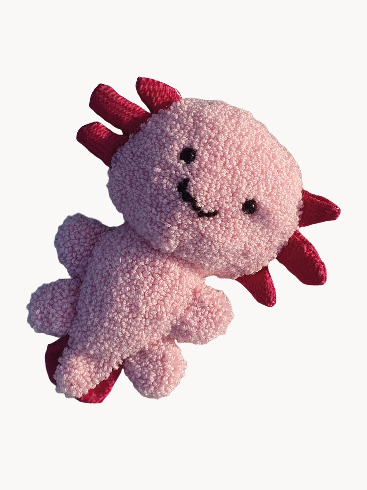 Набор для вышивания в ковровой технике, набор для шитья, игрушка своими руками, Аксолотль розовый, высота 22 см, DIY, Punch Needle