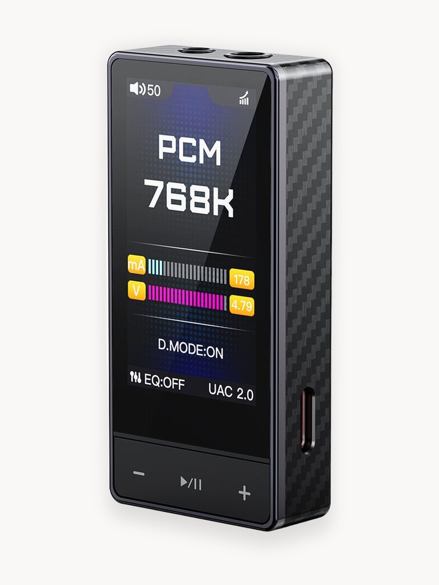 Портативный ЦАП и усилитель для наушников FIIO QX13 (F3011Q) Black, с 8 каналами, 10-полосный эквалайзер