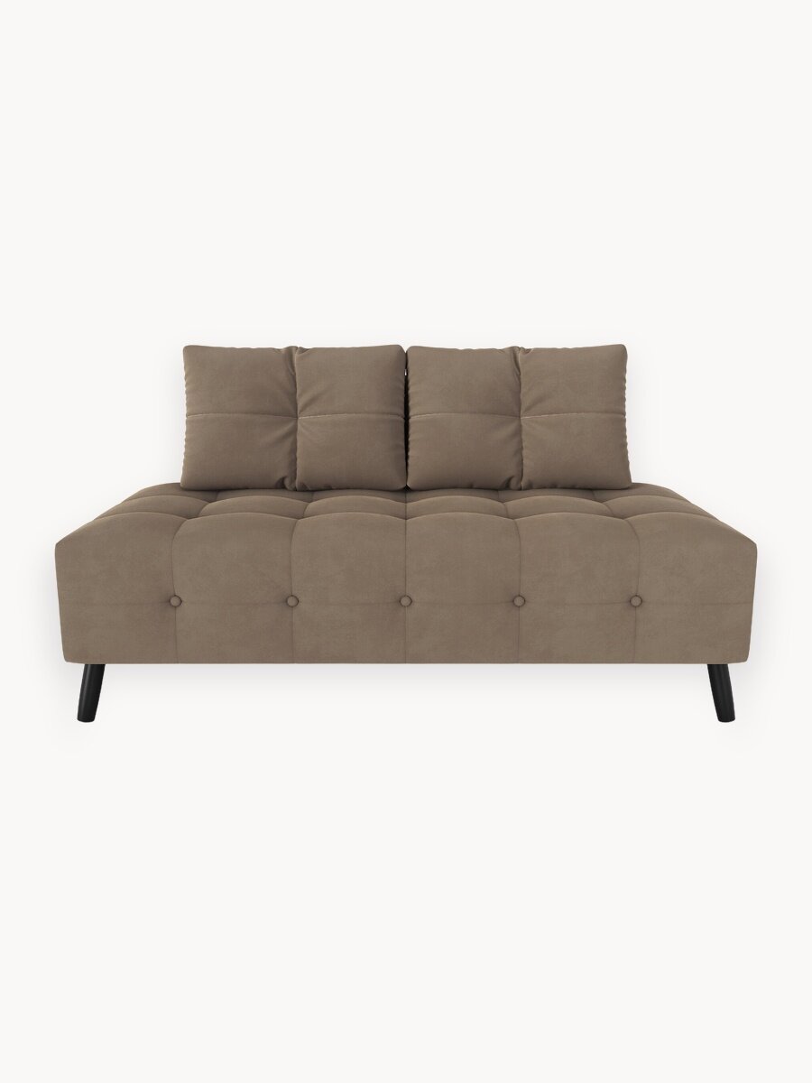 Диван прямой Манхэттен без подлокотников, на кухню, в офис, в зону ожидания, коричневый