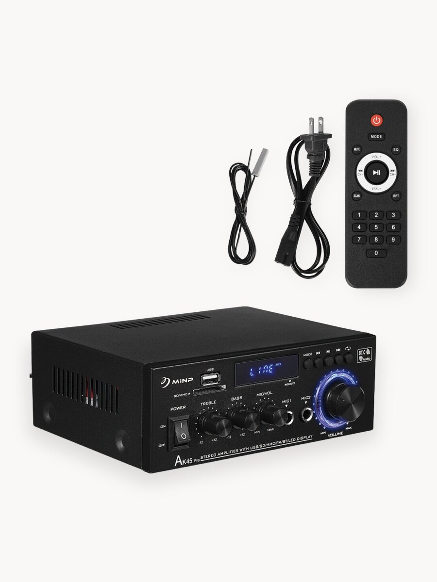 Yсилитель звука, Интегральный Bluetooth усилитель,2.1-сабвуфер для автомобиля , домашний