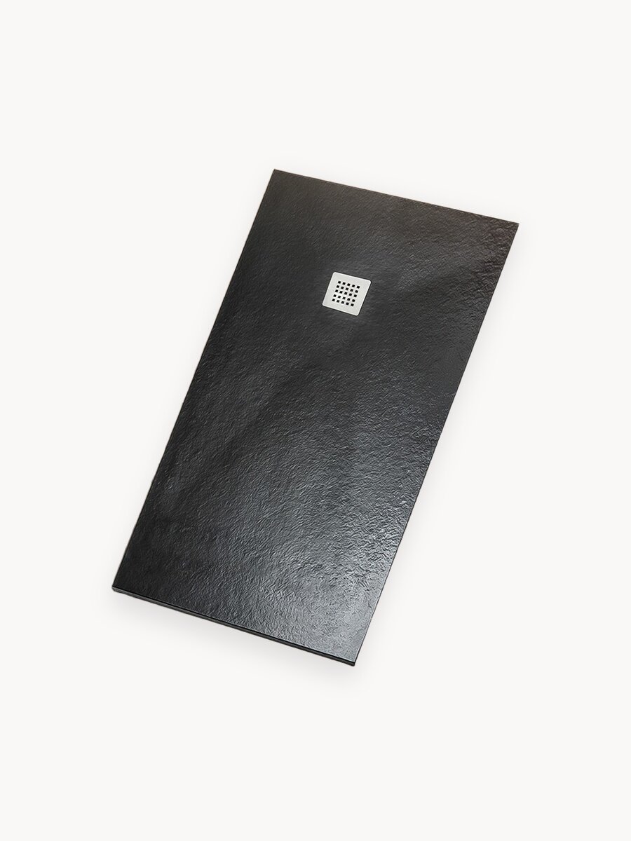 Поддон для душа 100х80 см, IDEAL STONE, черный искусственный камень