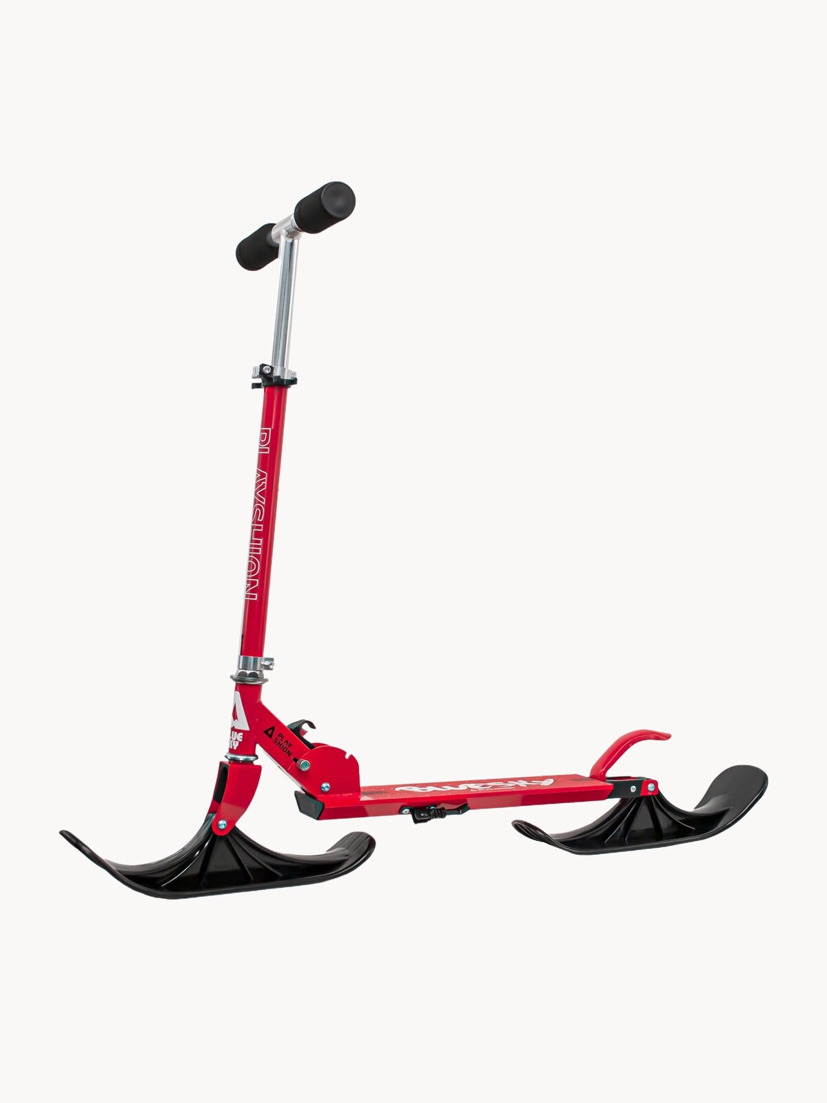 Снегокат-самокат 2 в 1 PLAYSHION BLUESKY-SNW красный