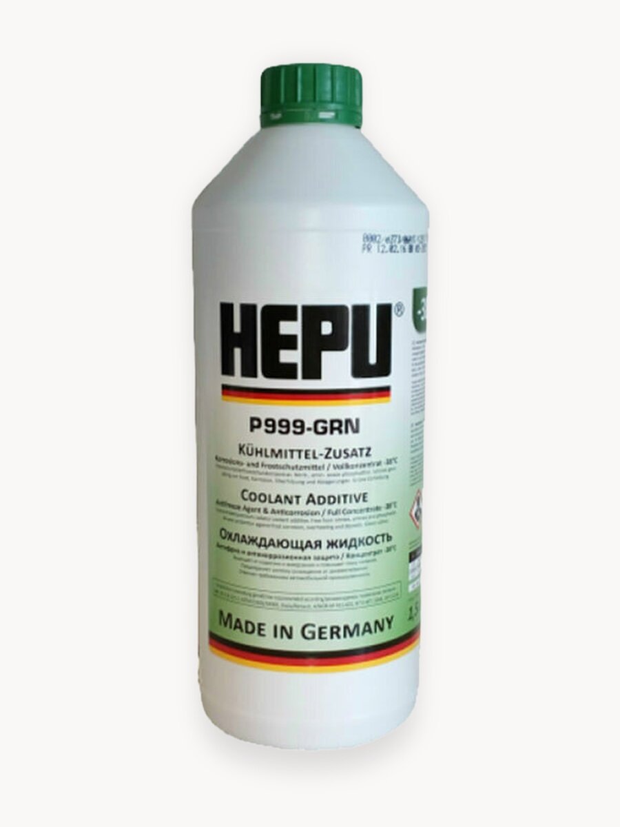 HEPU Антифриз Coolant G11 концентрат зеленый 1,5 л P999GRN