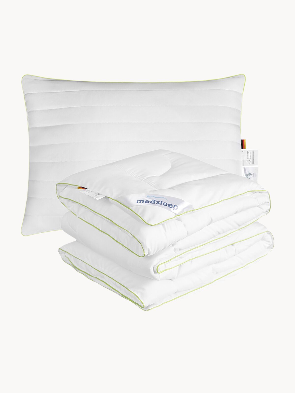 MEDSLEEP Комплект Одеяло и Подушка "ДЕ люкс плюс" наполнитель Бамбуковое волокно, 140х205, 50х70, - 2 пр