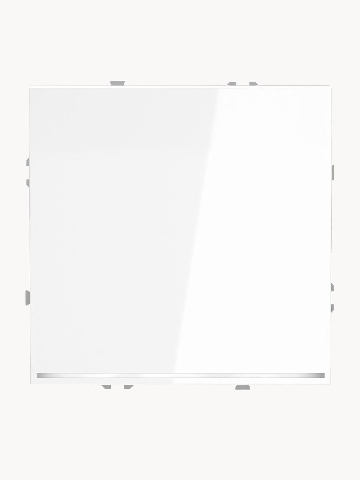 Проходной переключатель встраиваемый VOLTUM одноклавишный с подсветкой 10А цвет белый глянцевый VLS010401