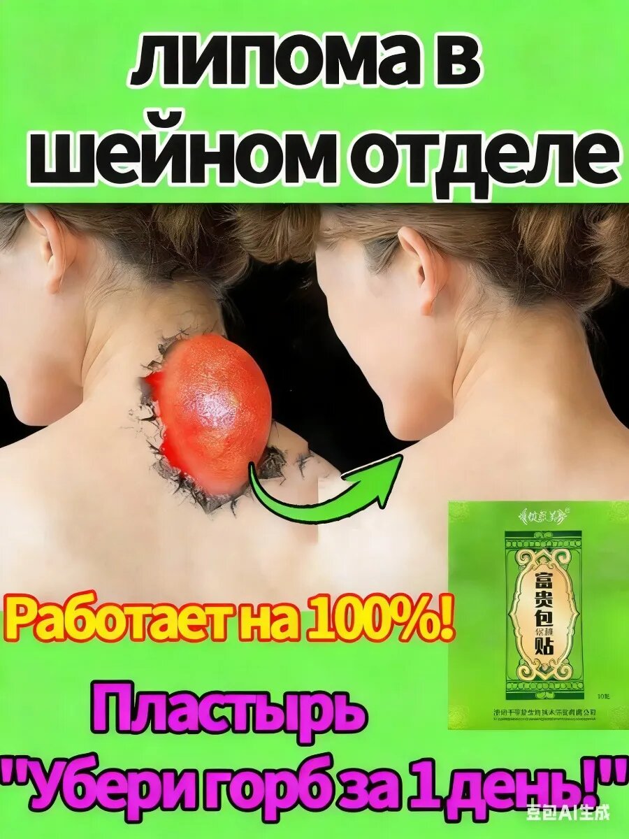 Пластырь от жировых образований на шее 10 шт