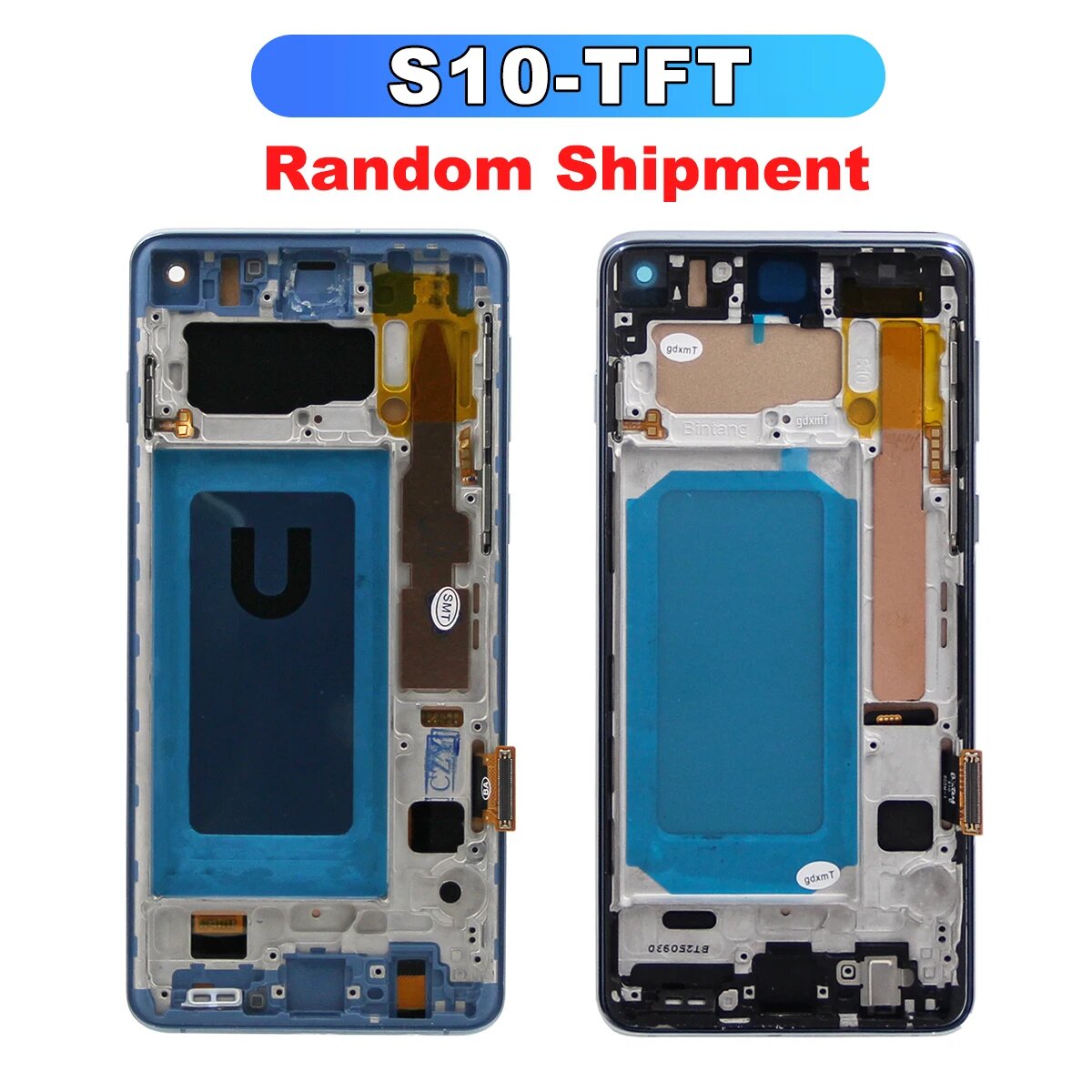 Качество TFT для Samsung S10 G973F/DS G973U G973 SM-G973 ЖК-дисплей с Синий, TFT Blue Frame